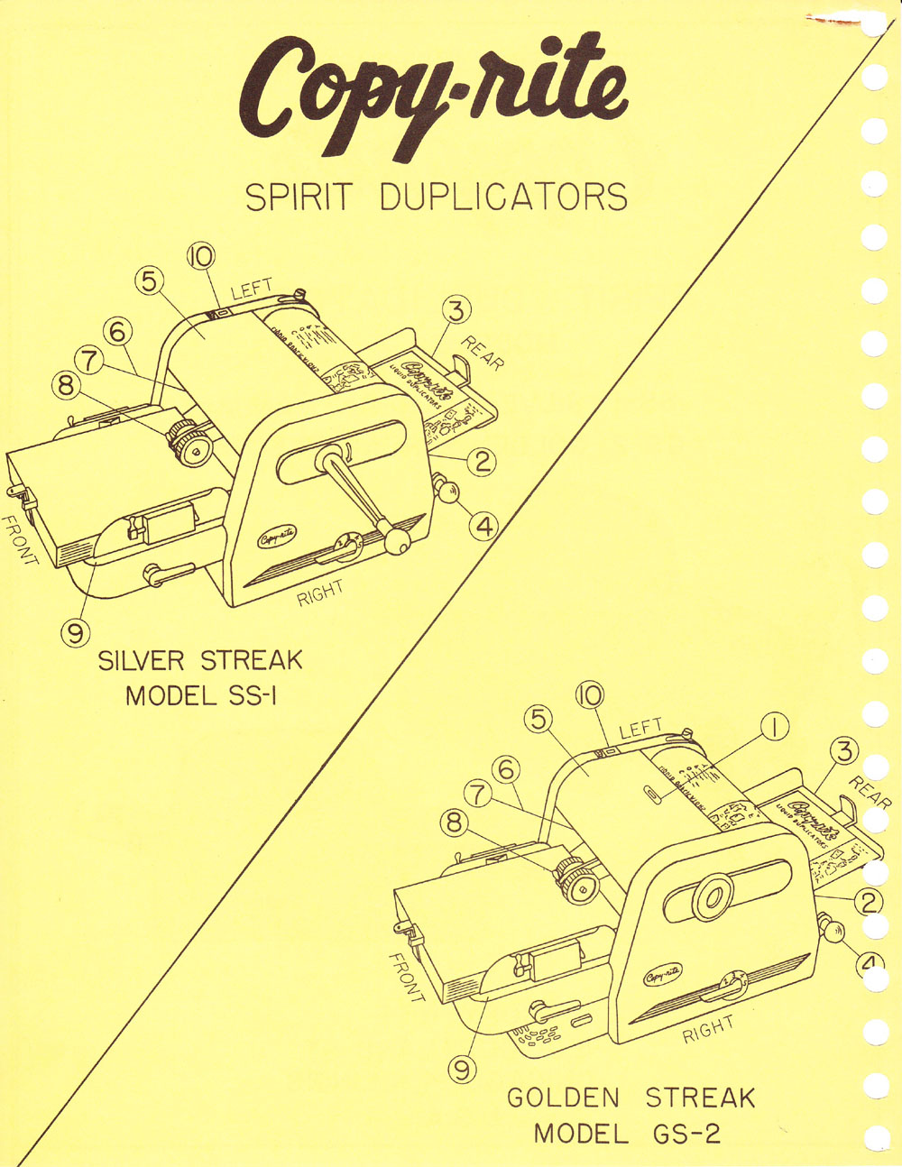 Munk's Projects: 1957 Copy-Rite Silver Golden Streak SS-1 GS-2 User ...